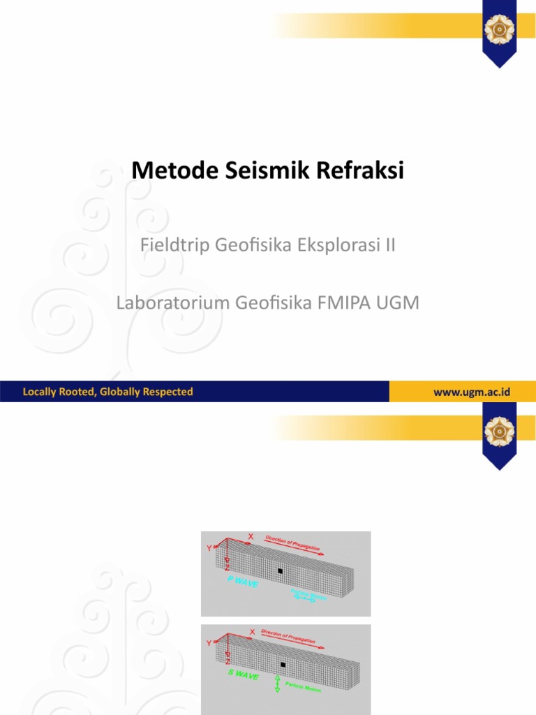 Metode Seismik Refraksi - Geofisika Eksplorasi II Fieldtrip - Lab Geofisika FMIPA UGM | PDF