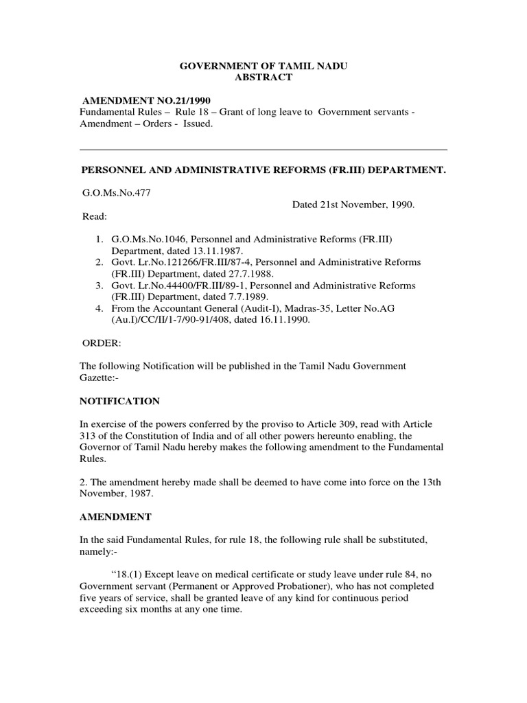 Long Leave Remove From Service Go - No.477 | PDF | Political Charters ...