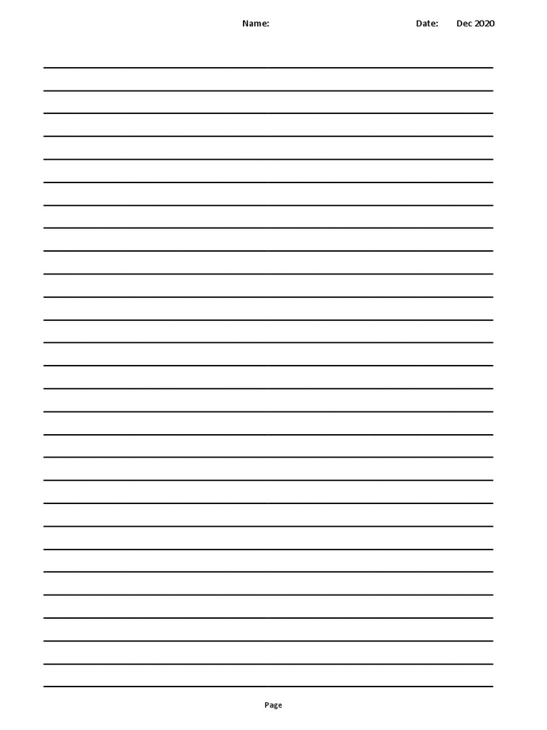 Lined Answer Sheet A4 | PDF