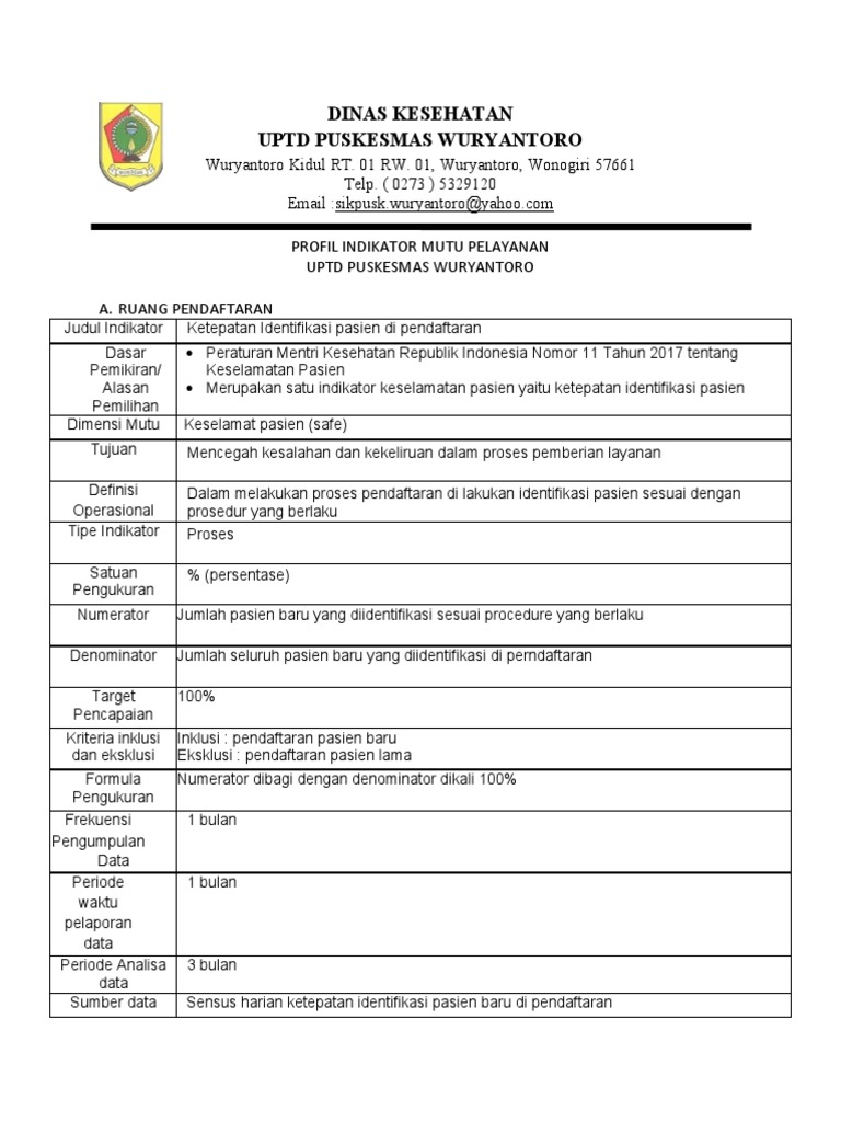 Profil Indikator Mutu | PDF