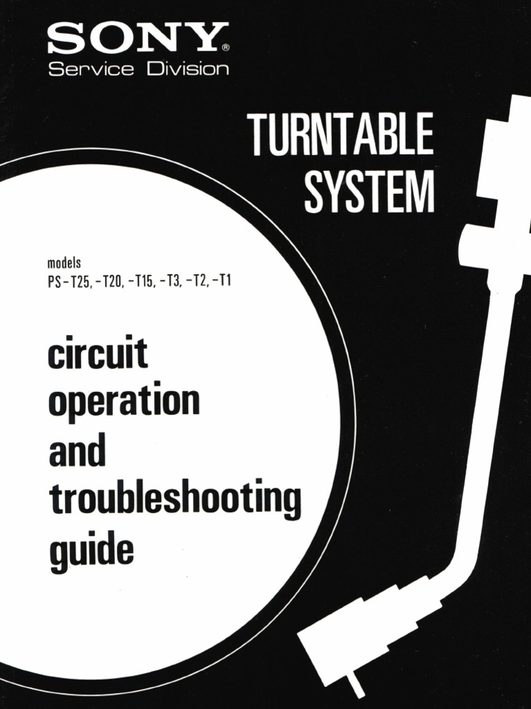 Ve Sony Ps-t1 t2 3 t15 t20 t25 Circuit Op and Trouble En | PDF