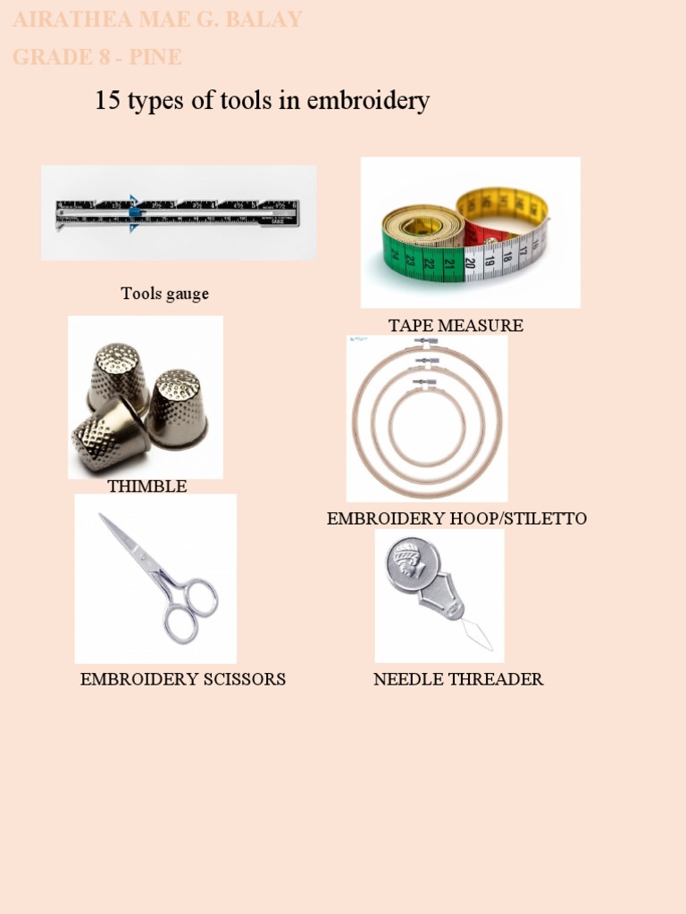 Tle Project Embroidery Tools | PDF