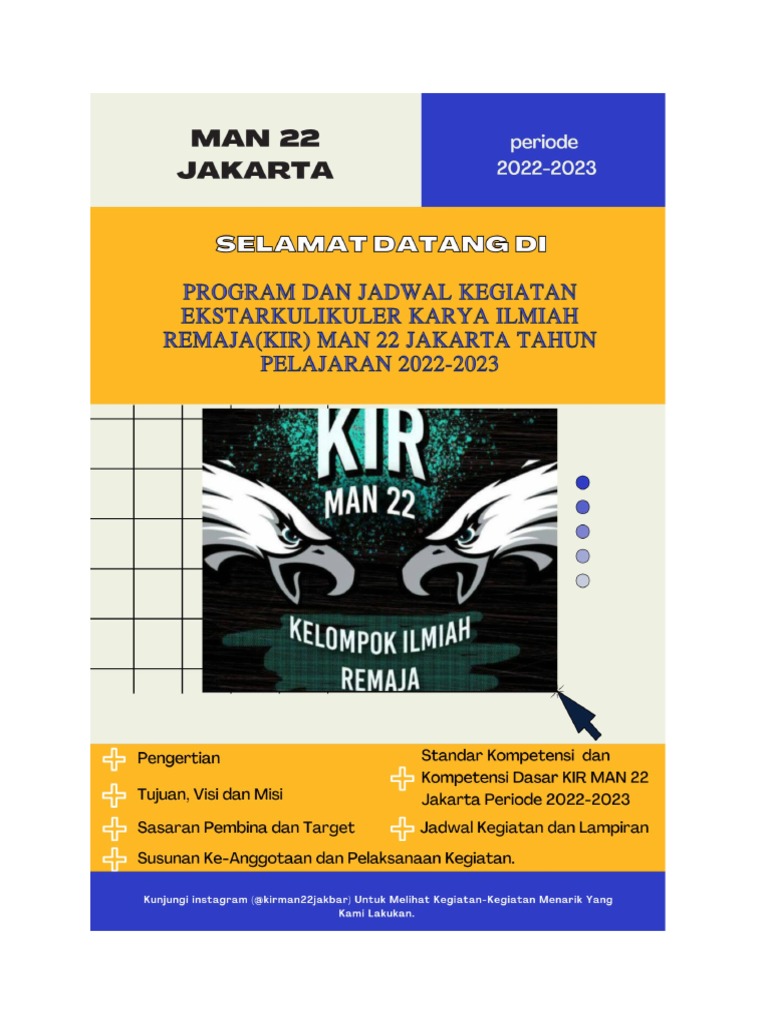 Program Eskul KIR MAN 22 Jakarta | PDF