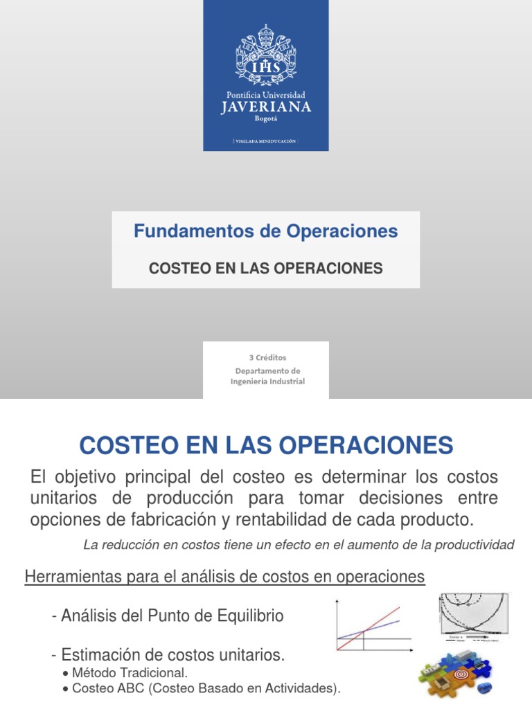 Costeo en Operaciones | PDF | Costo | Inventario