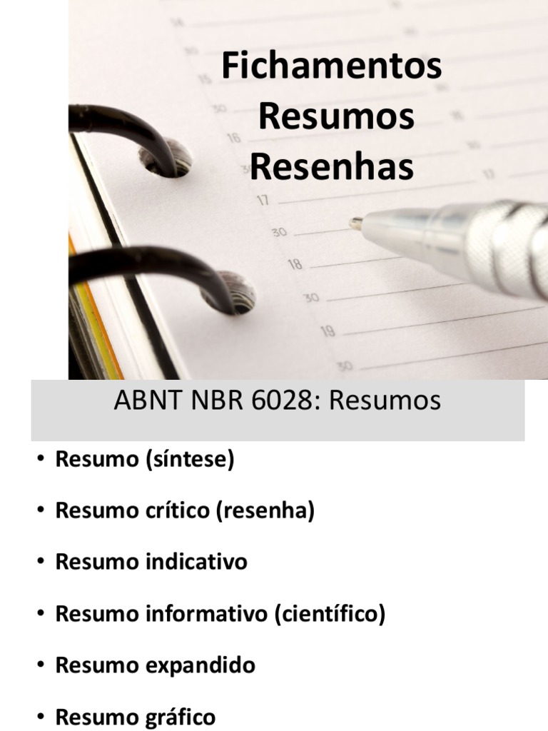 Fichamento Resumo Resenha | PDF | Abstract (resumo) | Science Fichamento Resumo Resenha | PDF | Abstract (resumo) | Science