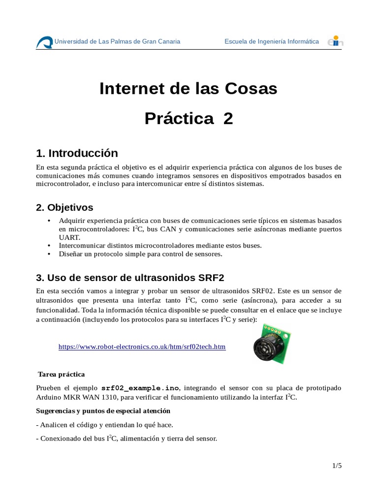 Guion Practica 2 | PDF | Arduino | Microcontrolador