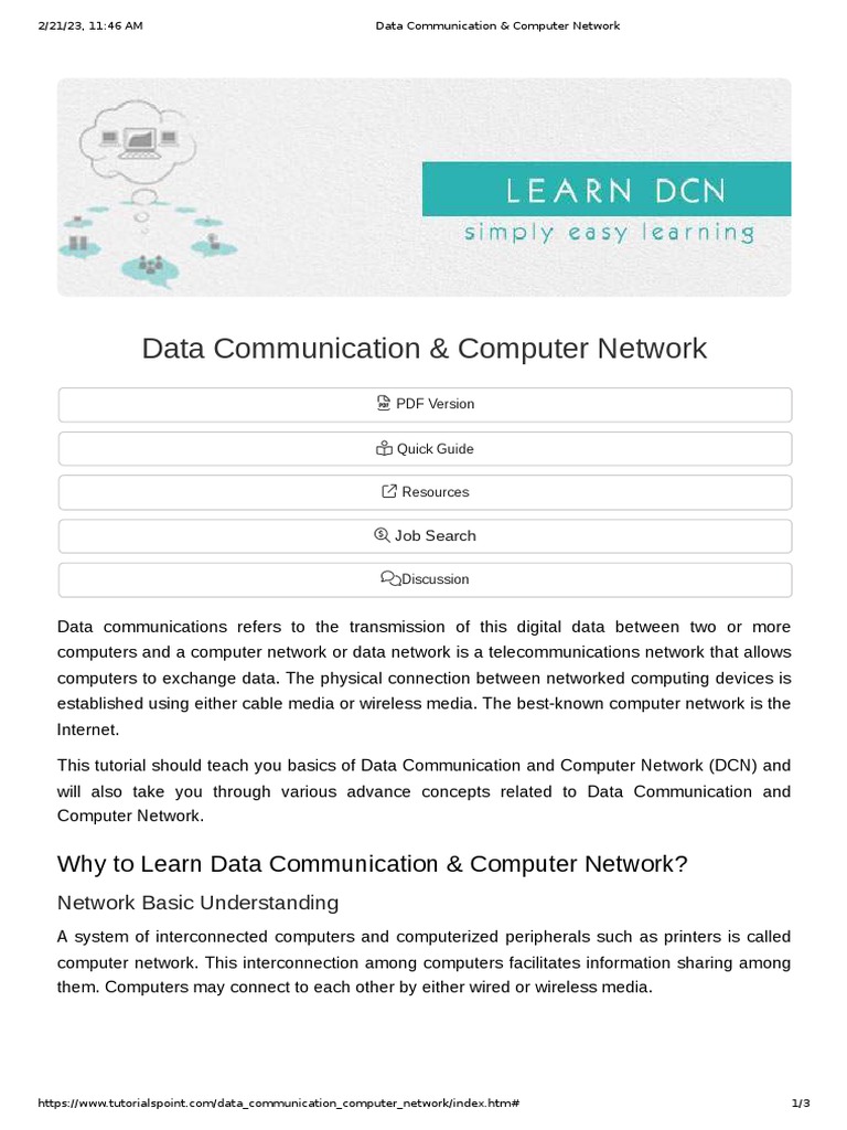 Data Communication & Computer Network | PDF | Computer Network | Internet Data Communication & Computer Network | PDF | Computer Network | Internet
