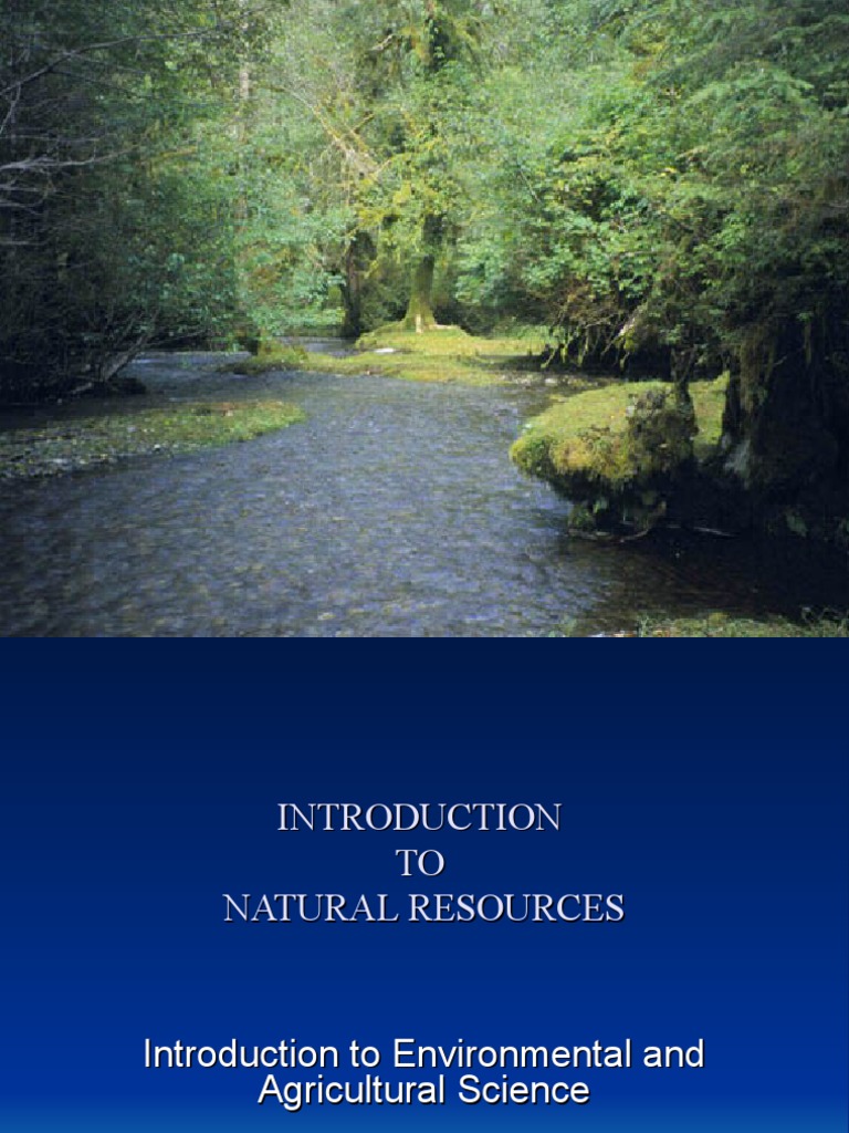 Introduction to Natural Resources | PDF | Water | Soil