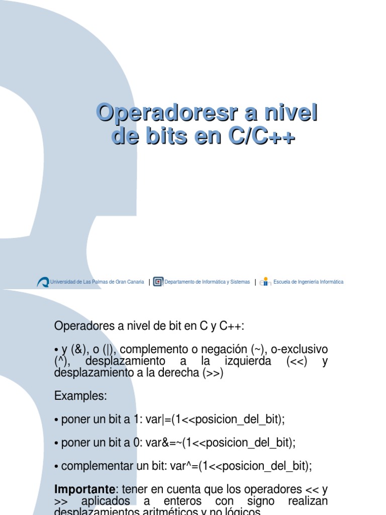 Operadores de Bit | PDF | Informática