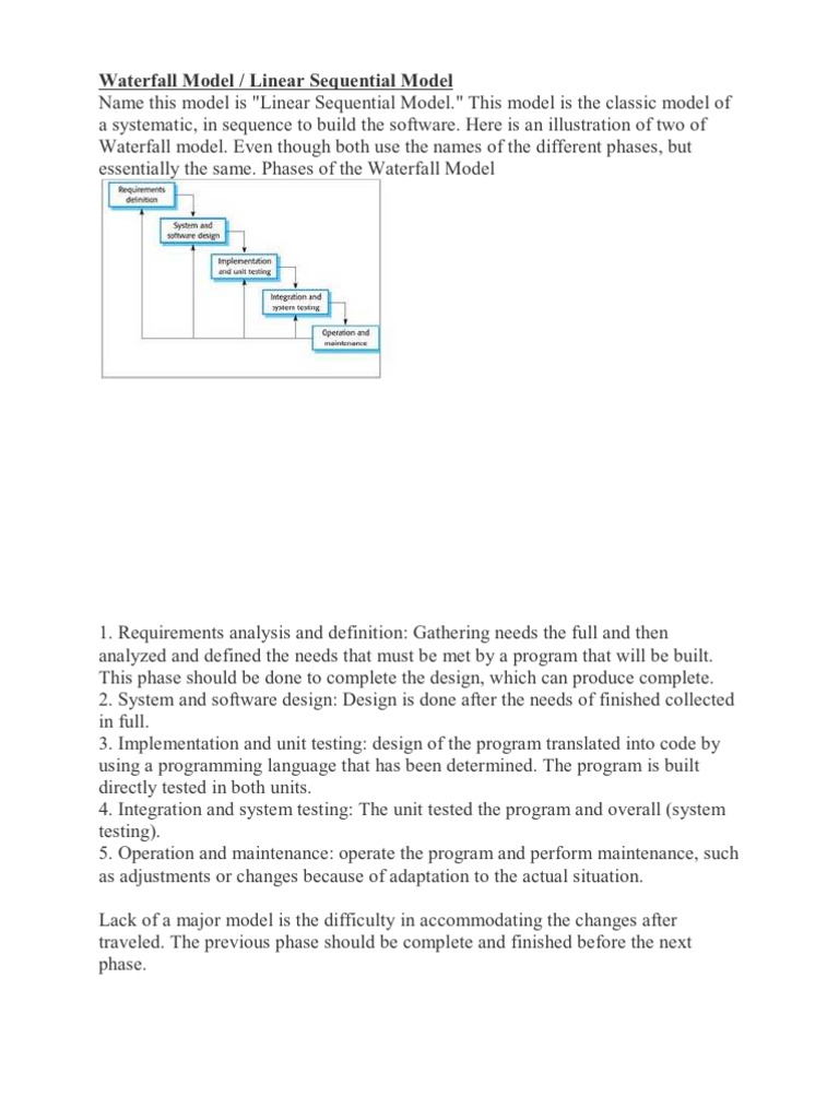 Waterfall Model | PDF