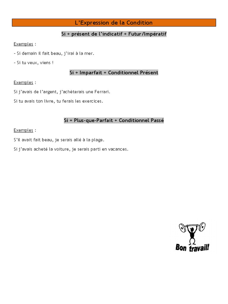 Expression de la Condition en Français | PDF
