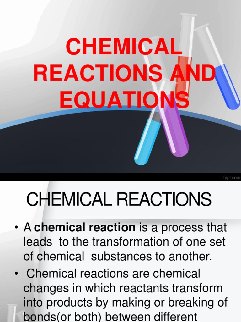 Chemical Reactions and Equations Overview | PDF | Redox | Chemical ...