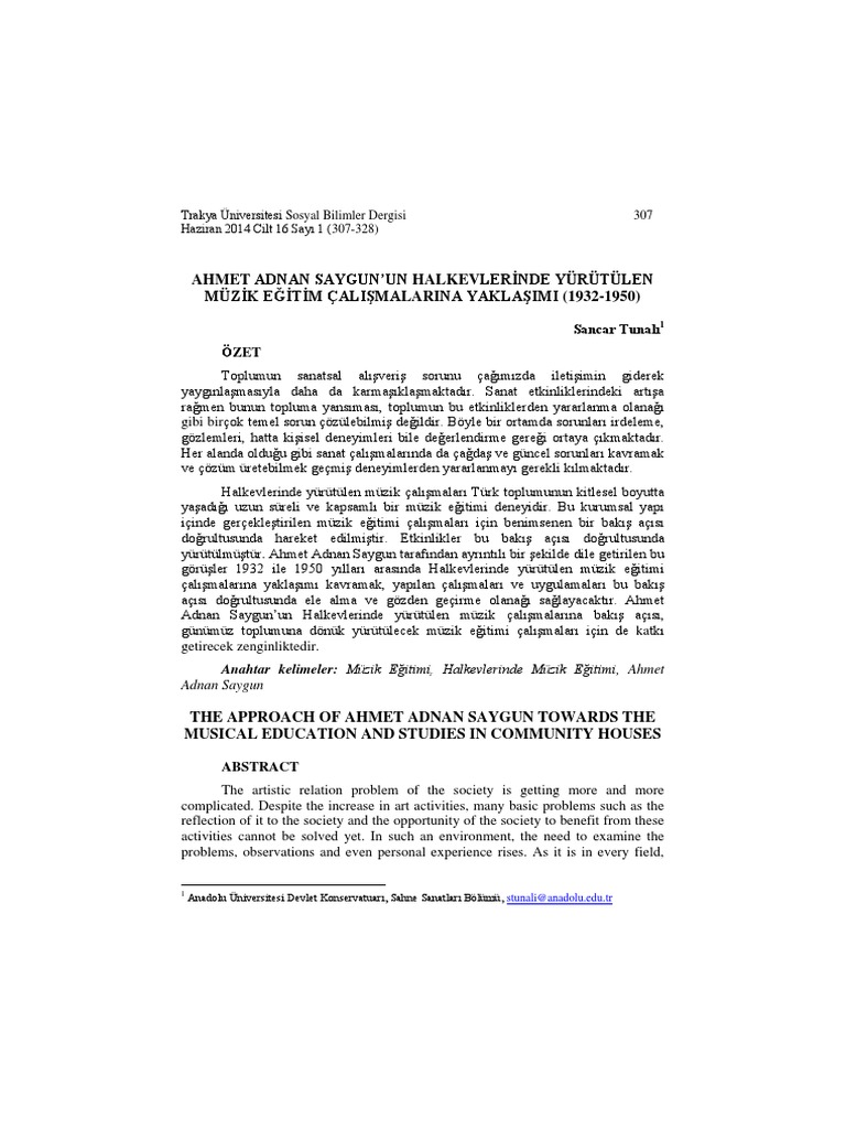 Ahmet Adnan Saygun | PDF
