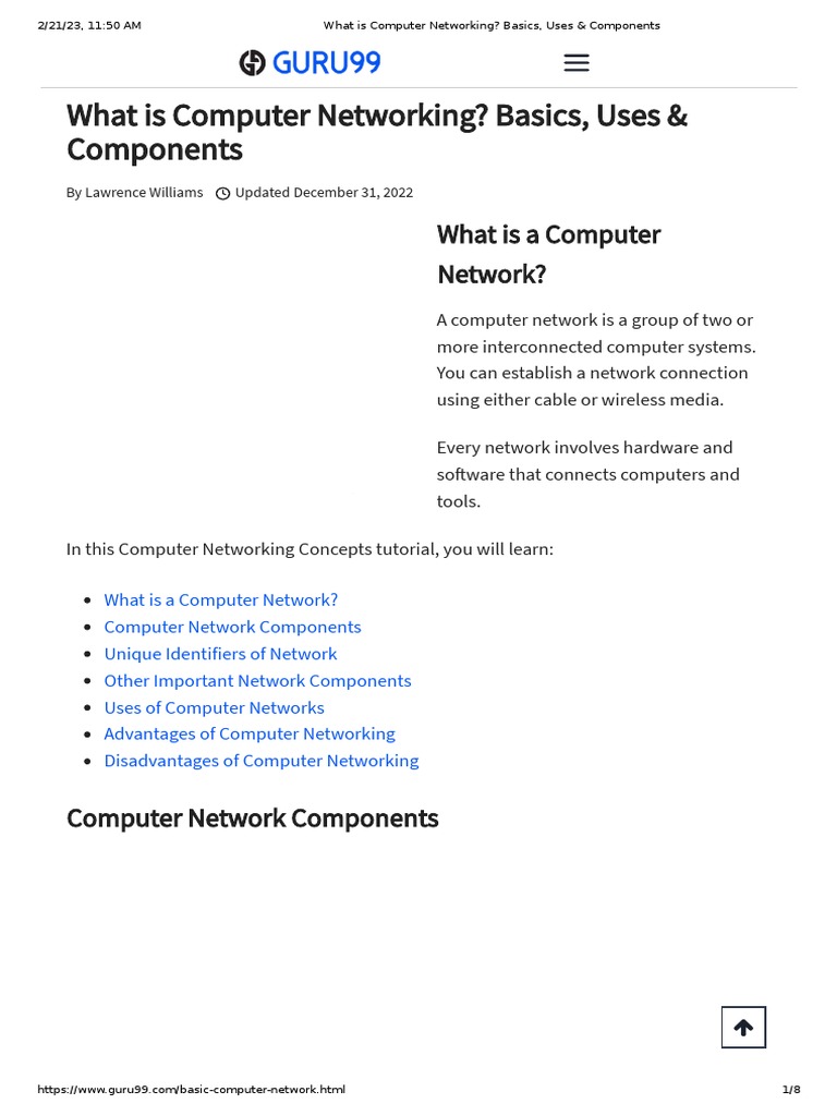 What Is Computer Networking - Basics, Uses & Components | PDF | Computer Network | Osi Model