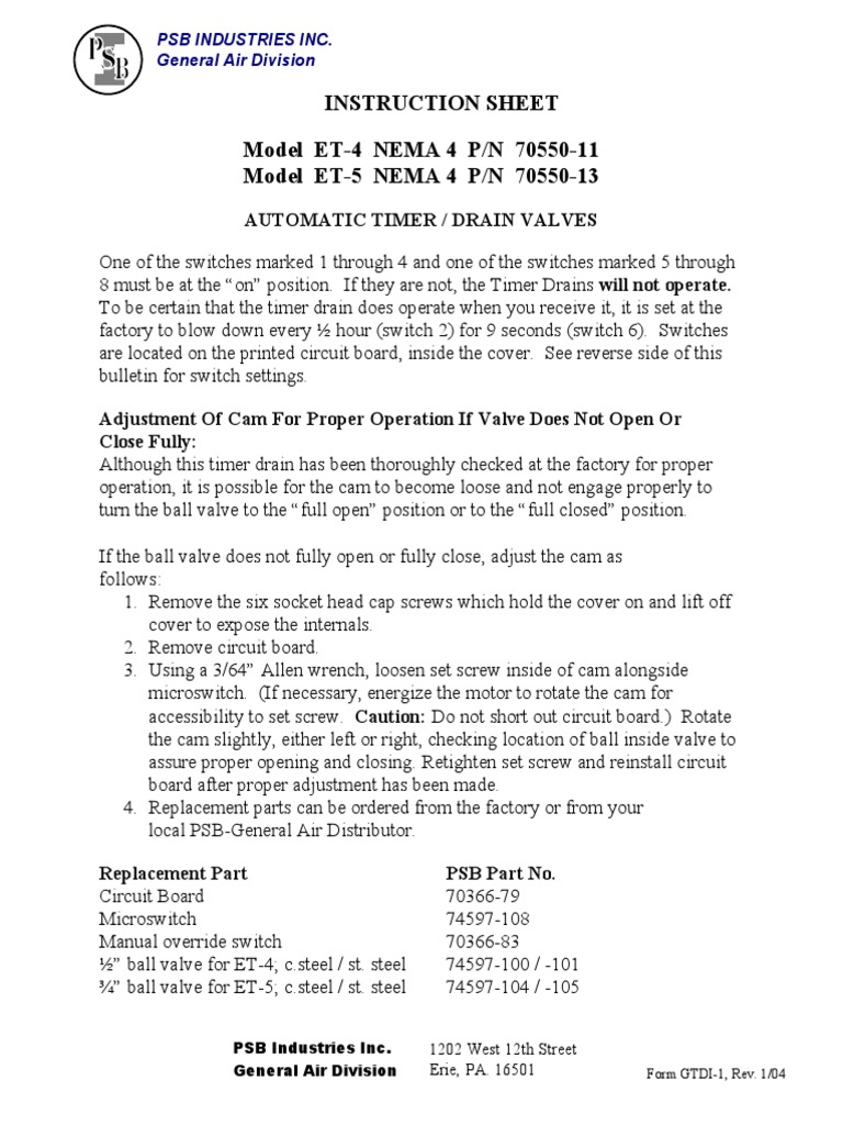 Et4 Iom | PDF | Valve | Mechanical Engineering
