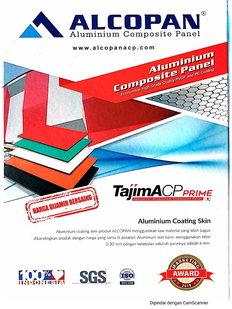 Katalog Acp Alcopan & Tanjima CV - Sinergy Jala Karya - 081325006012 | PDF