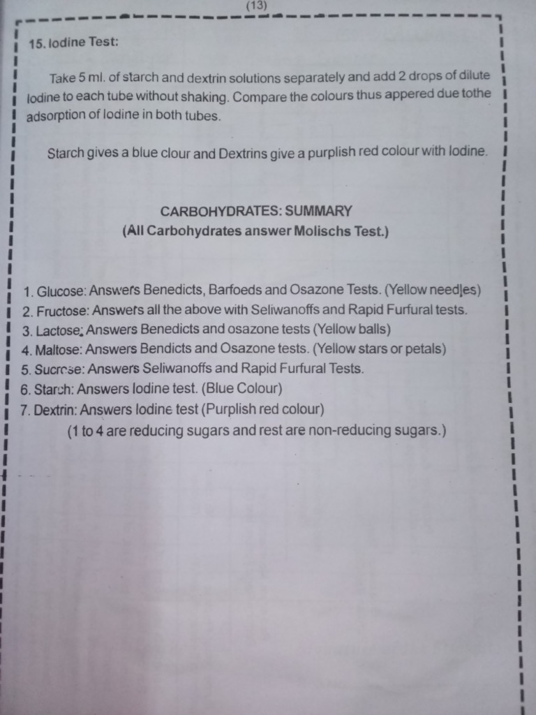 Laboratory Practical Guidelines For Carbohydrate Test | PDF