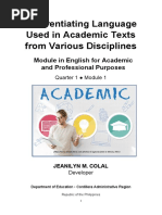 Parts of The Modules | PDF | Educational Assessment | Learning