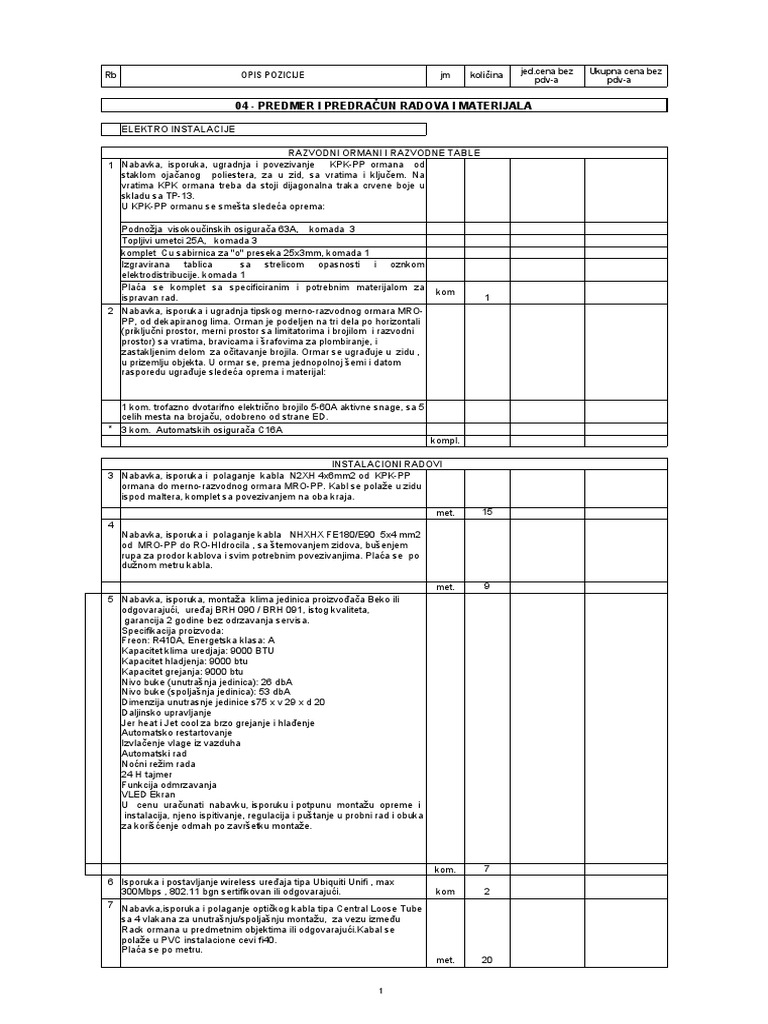 PREDMER I PREDRACUN Muzicka-EE - BEZ CENA | PDF