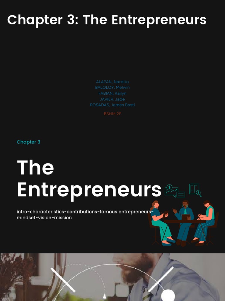 Chapter 3 The Entrepreneurs | PDF | Entrepreneurship | Economies
