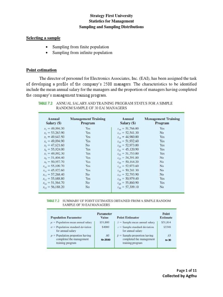 Sampling Distribution Chapter-7 | PDF | Errors And Residuals | Standard Deviation