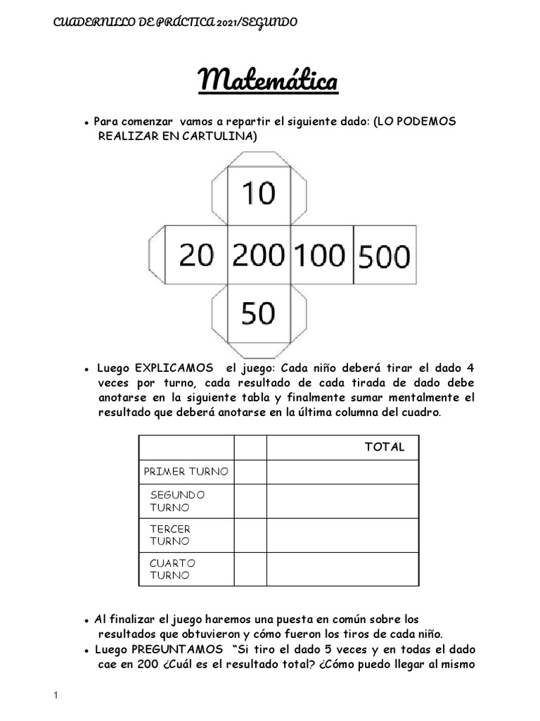 Actividades de Matemática para Segundo Grado | PDF | Color