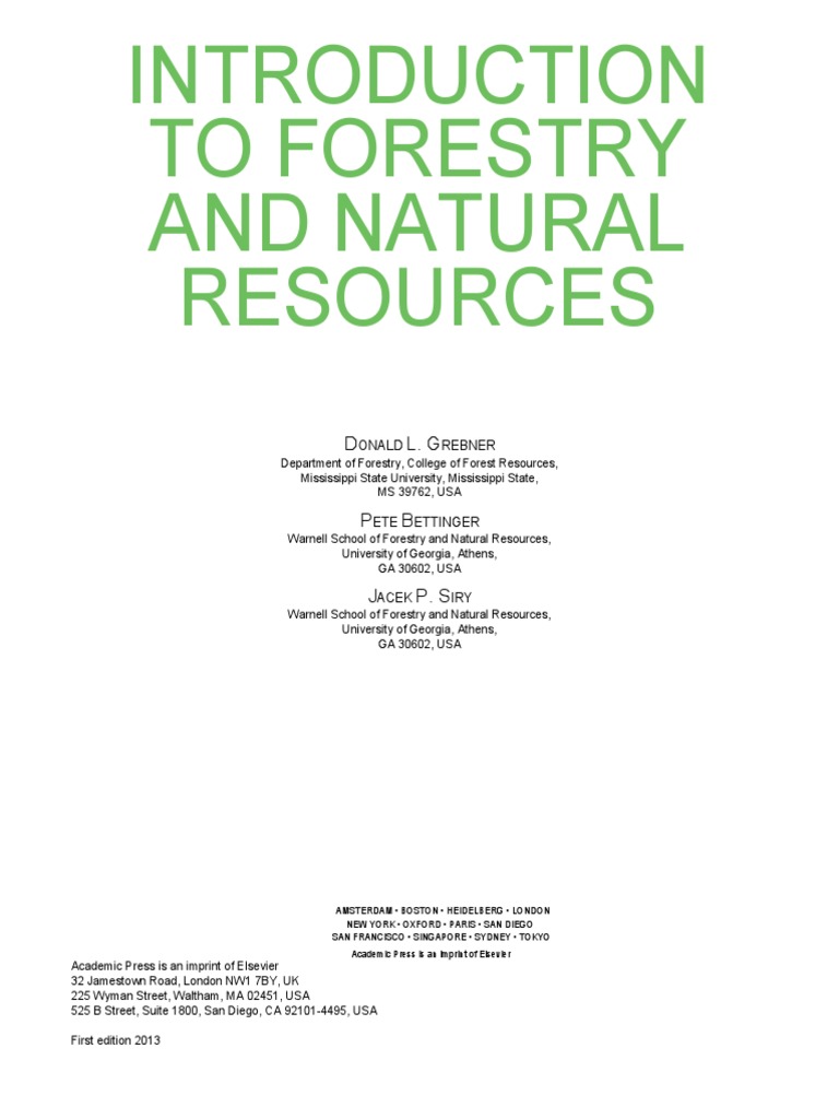 Introduction To Forestry and Natural Resources | PDF | Forestry | Forests