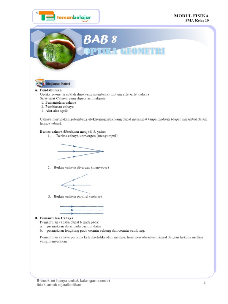 Modul Fisika Sma Kelas 10 - Optika | PDF