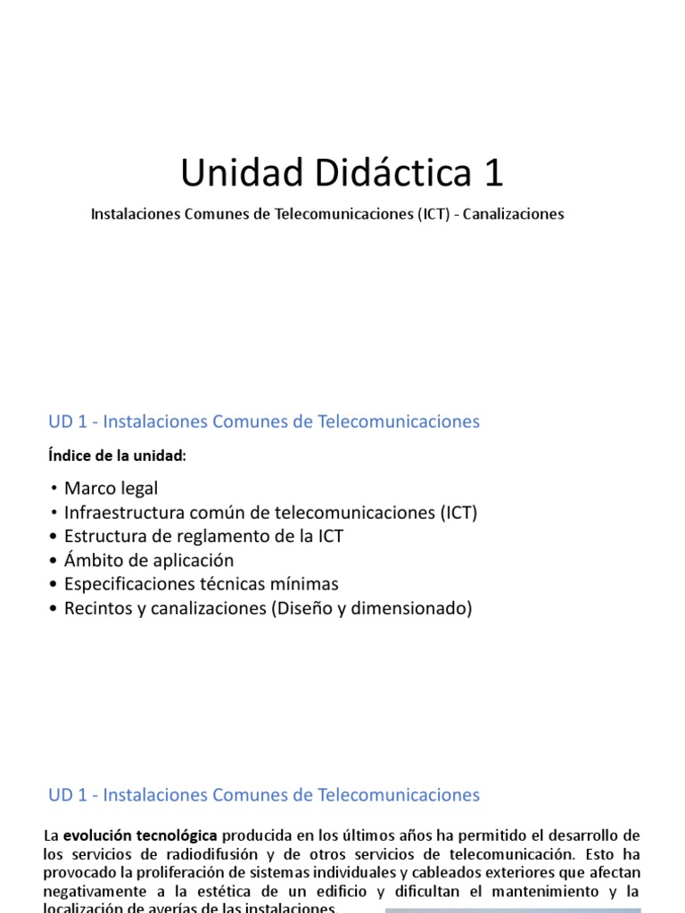 CIST UD1 - ICT Canalizciones v2.0 | PDF | Ingenieria Eléctrica | Cableado eléctrico