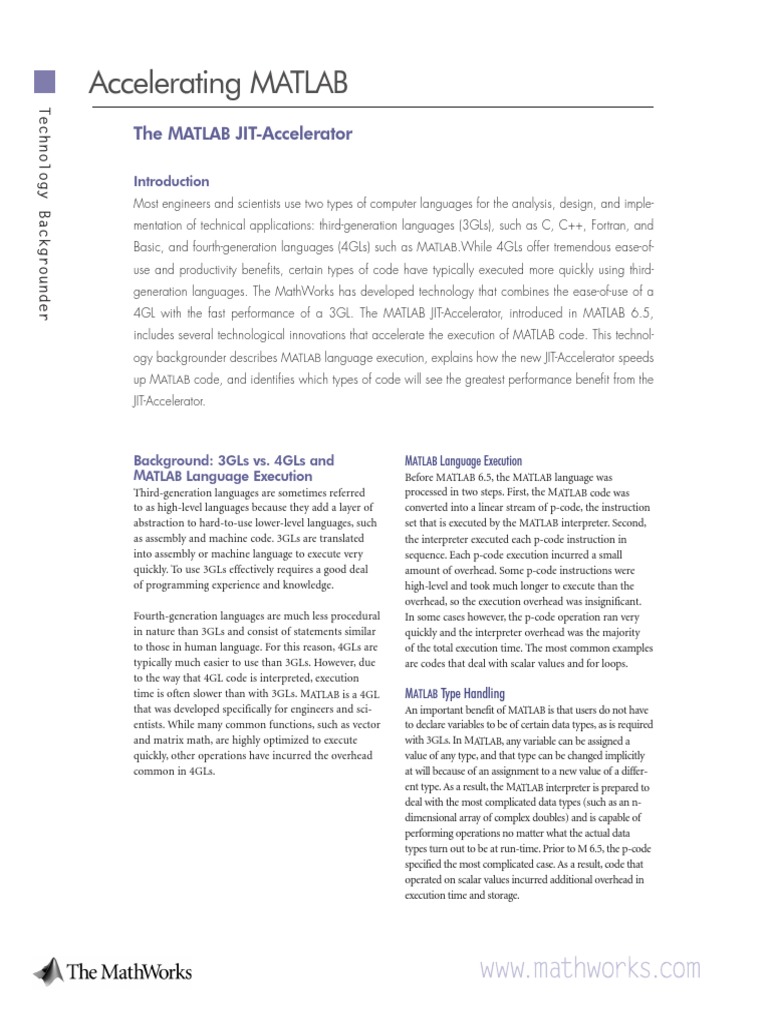 Accel Matlab Pdf Matlab Control Flow 