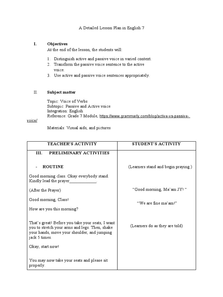 Passive and Active Voice | Download Free PDF | Verb | Subject (Grammar)