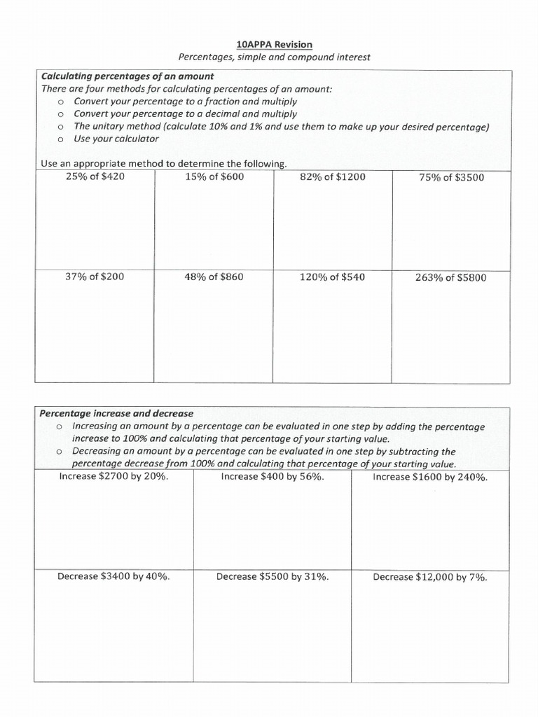Using Percentages - Mixed Questions | PDF