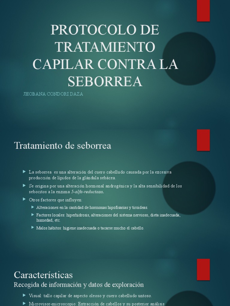 Protocolo de Tratamiento Capilar Contra La Seborrea | PDF | Champú