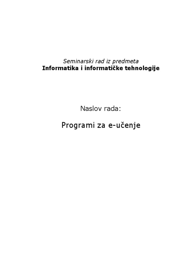 Programi Za E-Ucenje | PDF