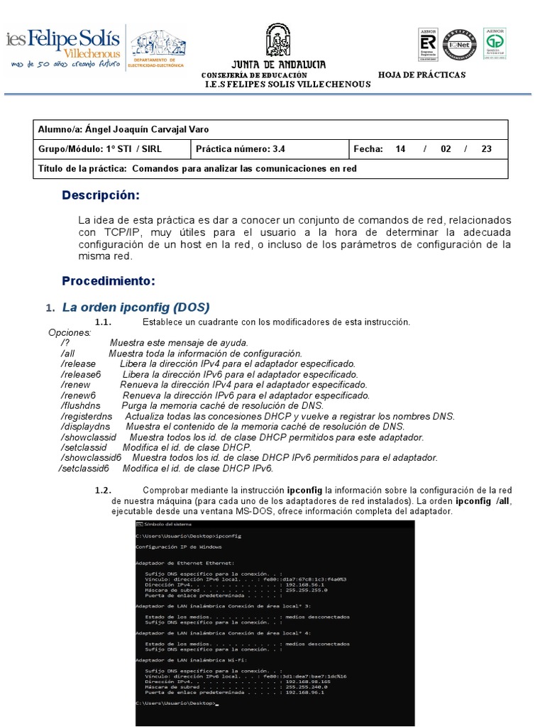 PR-3.4 - Comandos MS-DOS en Redes | Descargar gratis PDF | Dirección IP ... PR-3.4 - Comandos MS-DOS en Redes | Descargar gratis PDF | Dirección IP ...