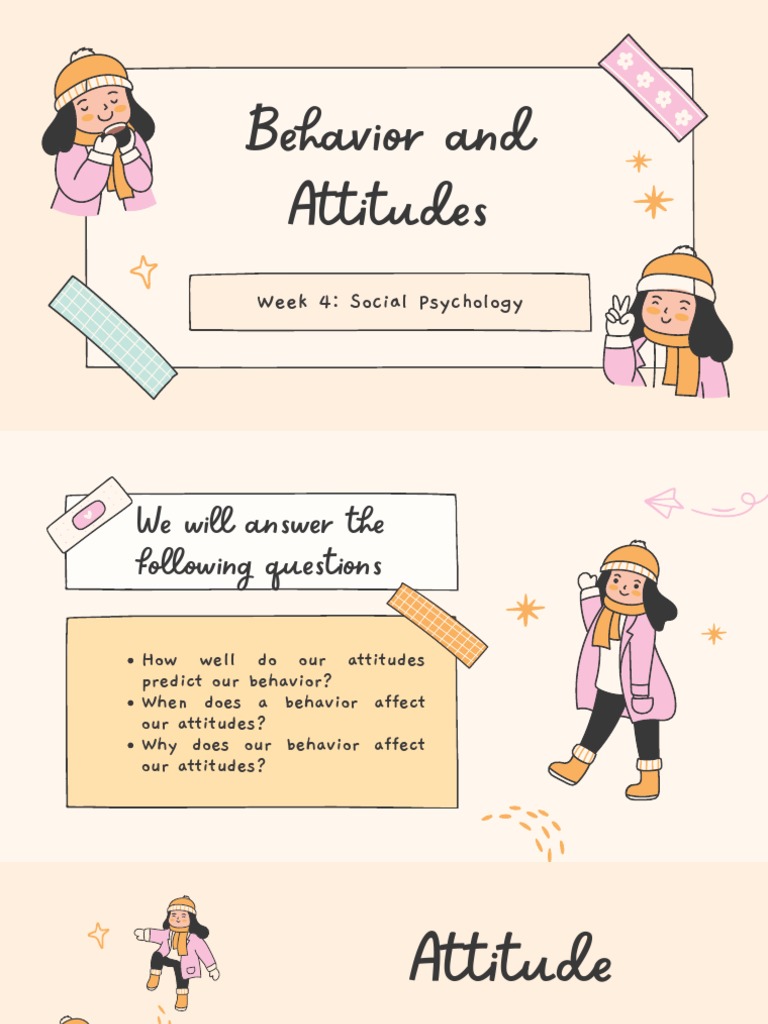 LESSON 4 Behavior and Attitudes | PDF | Attitude (Psychology ...