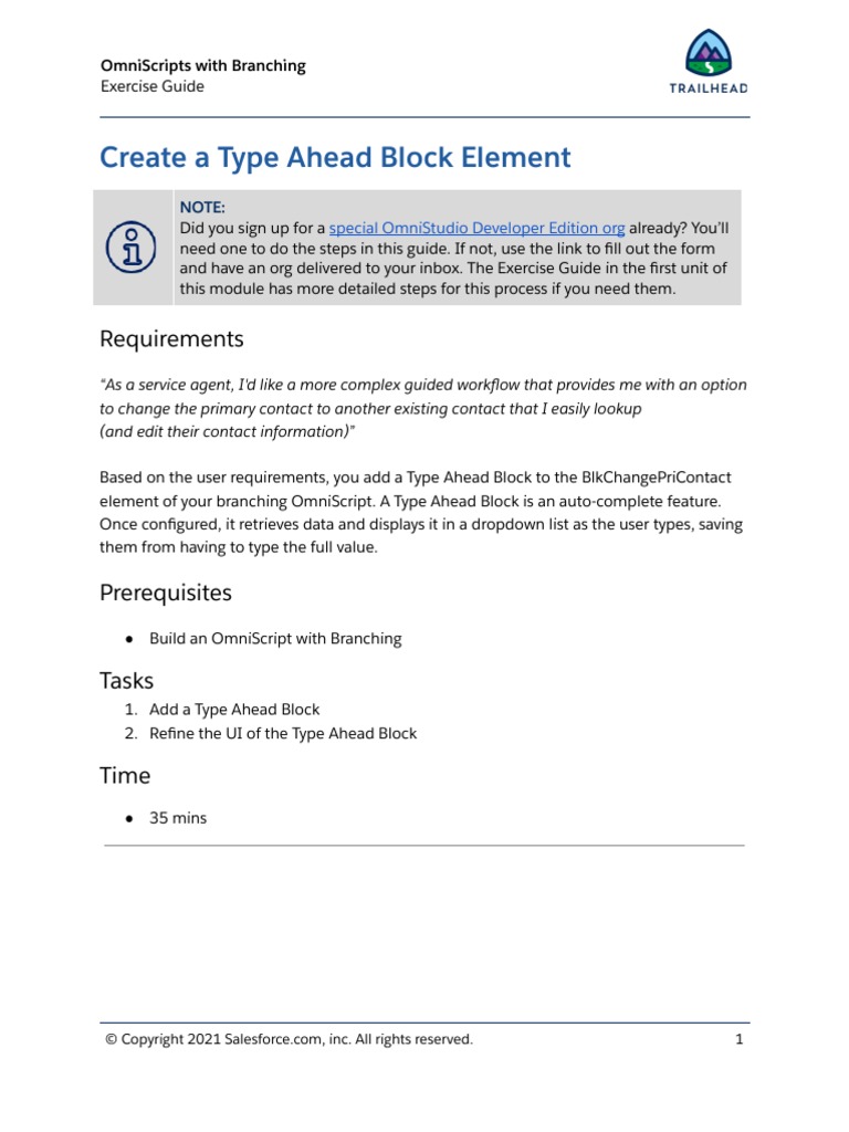 OmniStudio Create A Type Ahead Block Element | PDF | Computer Science ...