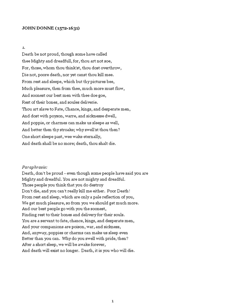 01.donne, Marvell, Shakespeare | PDF | Poetry