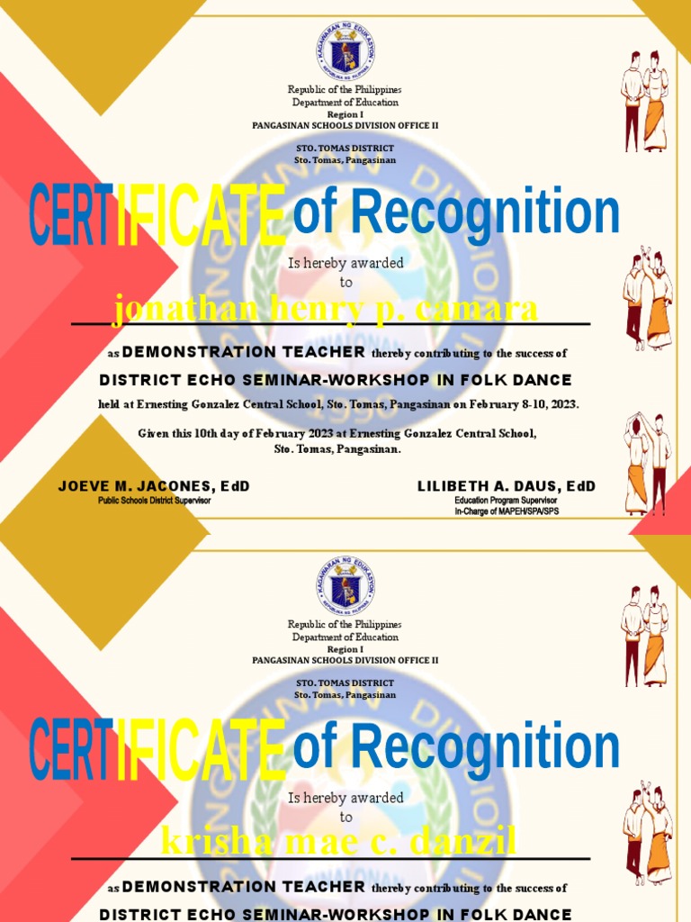 Krisha Jonathan Demo Teachers Certificates | PDF | Philippines
