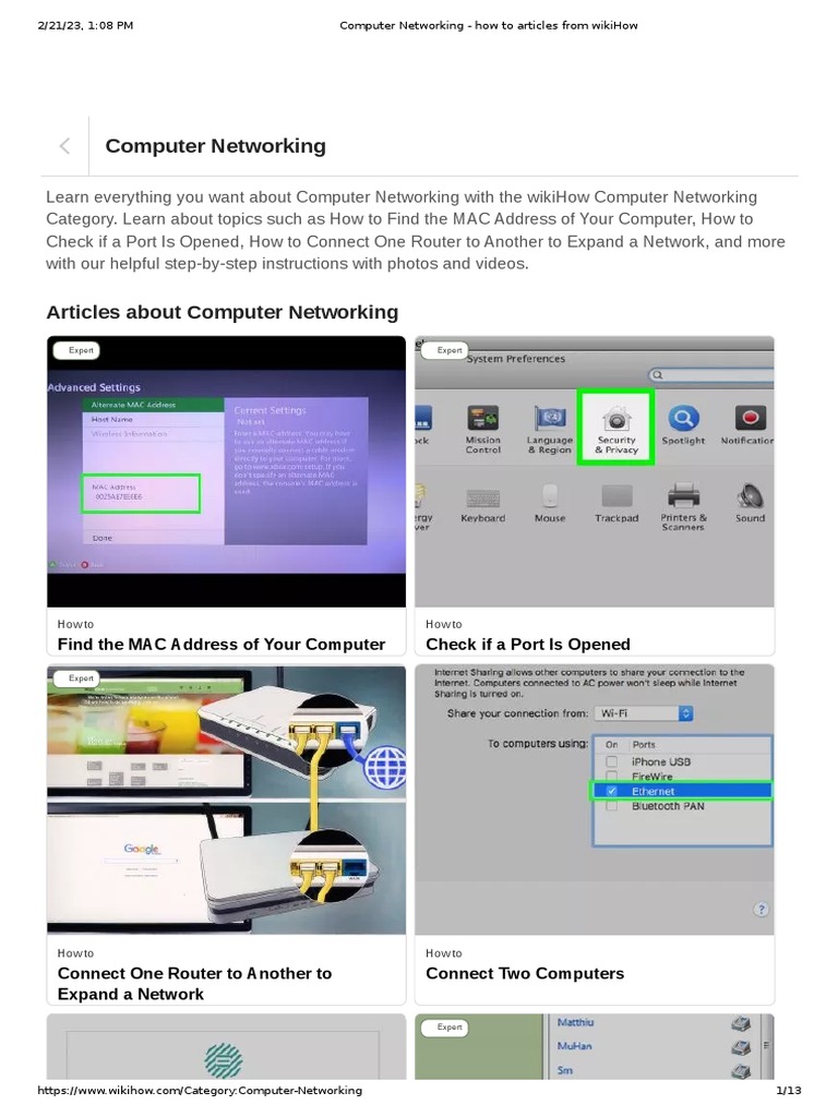 Computer Networking - How To Articles From WikiHow | PDF | Computer Network | Ip Address