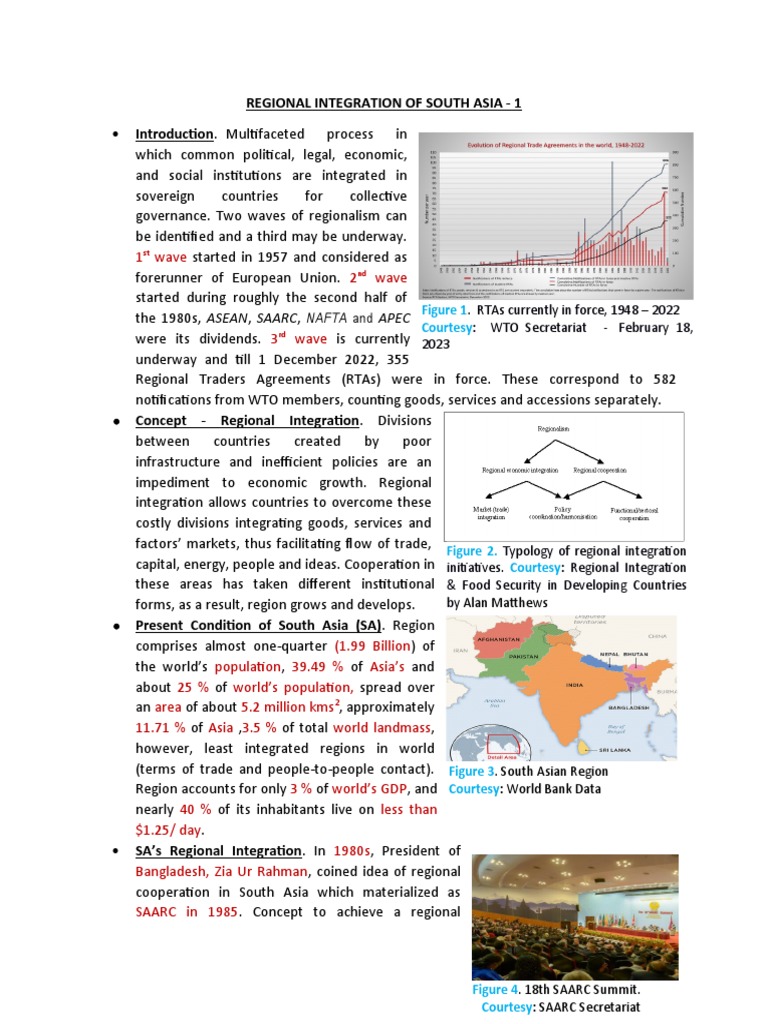 1.regional Integration of South Asia | PDF | Regional Integration ...