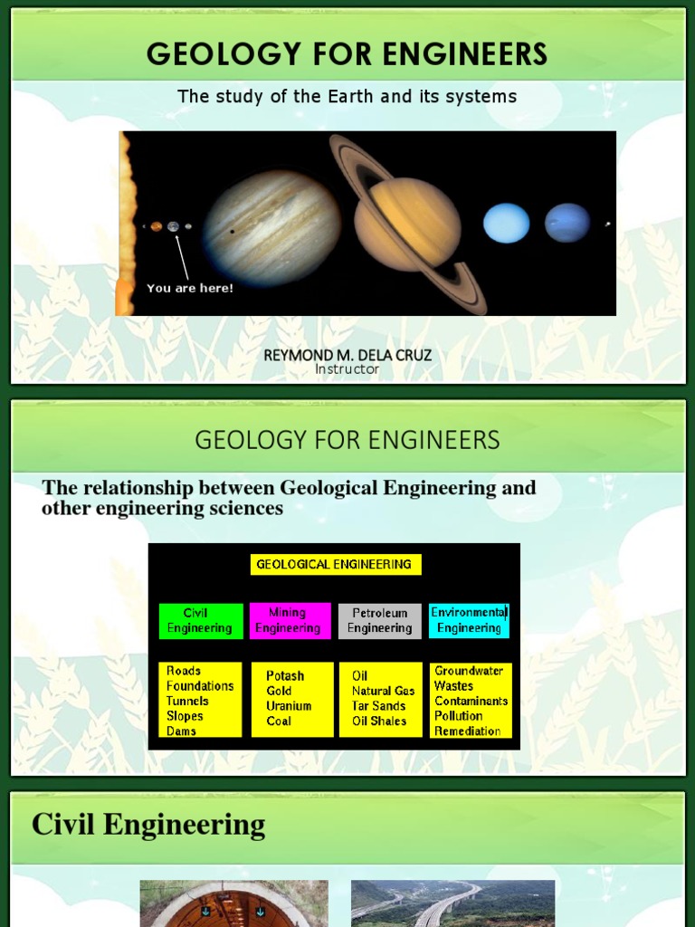 Geology For Civil Engineering Week1 | PDF | Soil | Geology