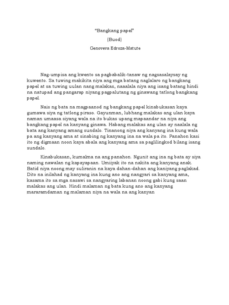 Bangkang Papel | PDF