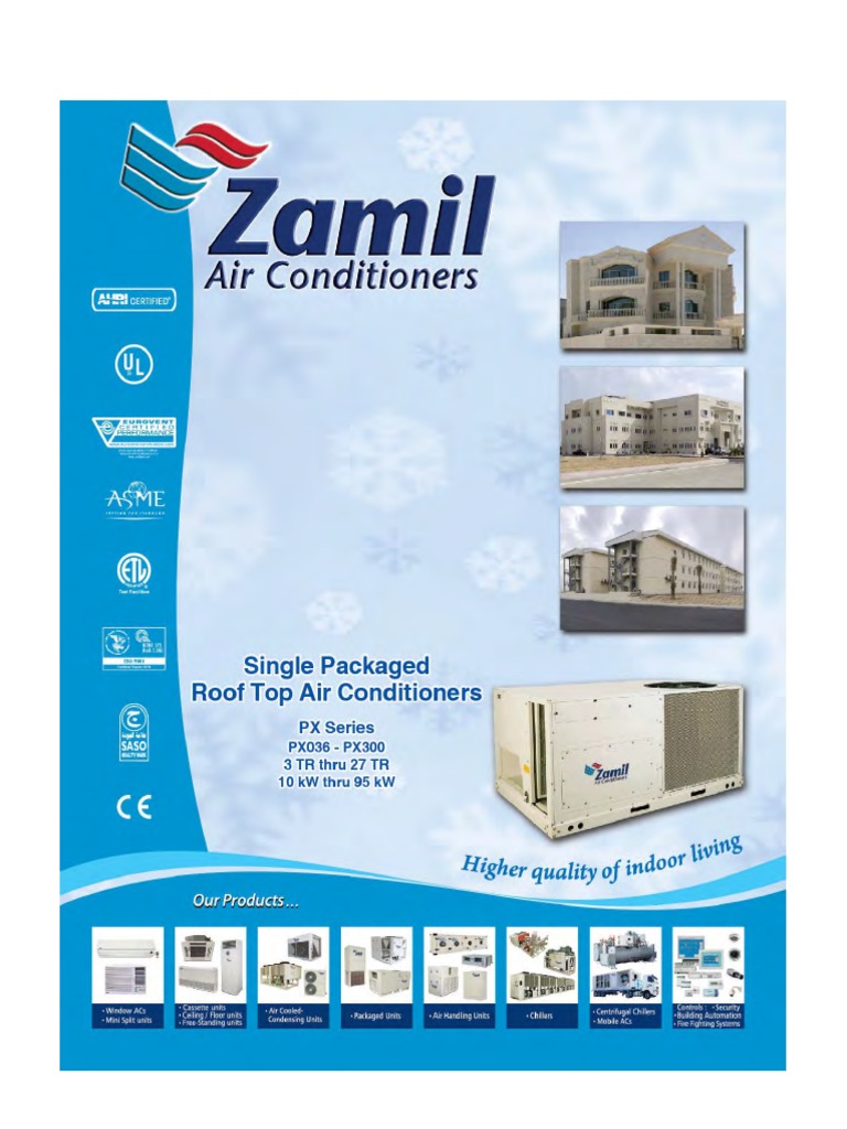 Single Packaged Roof Top Air Conditioners: PX Series | PDF | Thermostat ...