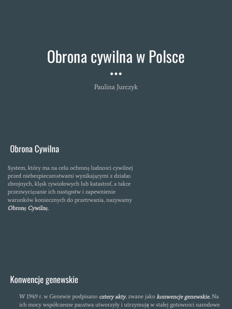 Obrona Cywilna W Polsce | PDF