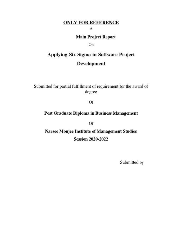 Project Sample | PDF | Six Sigma | Lean Manufacturing