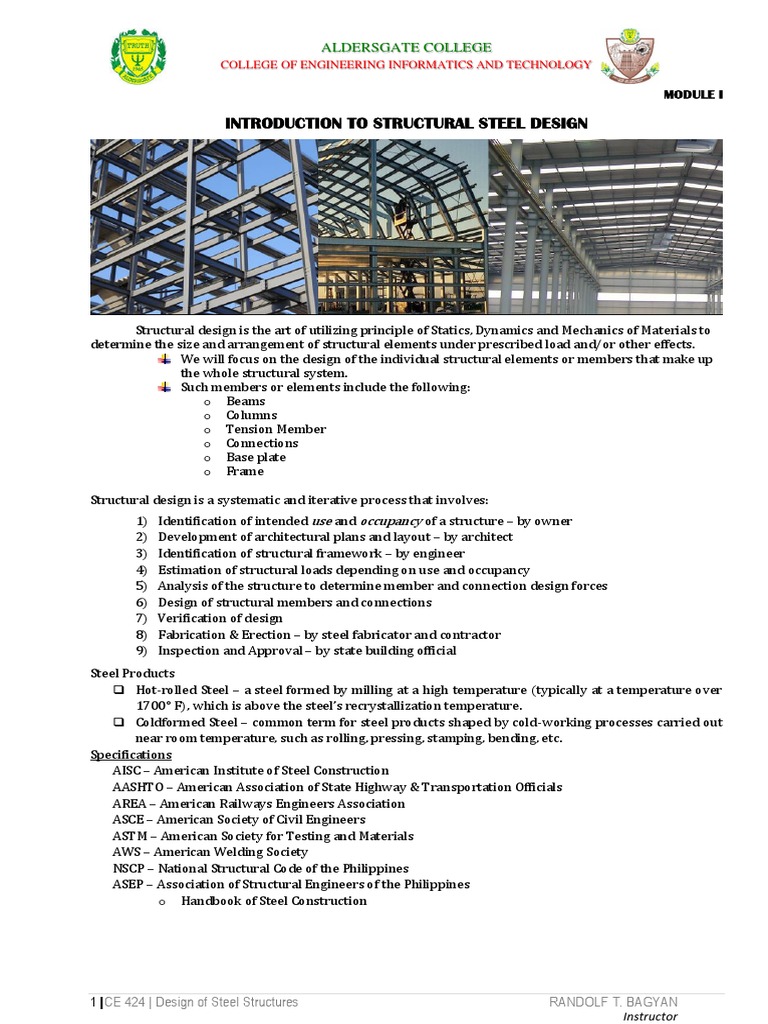 Module 1 - Introduction To Structural Steel Design | PDF | Deformation ...