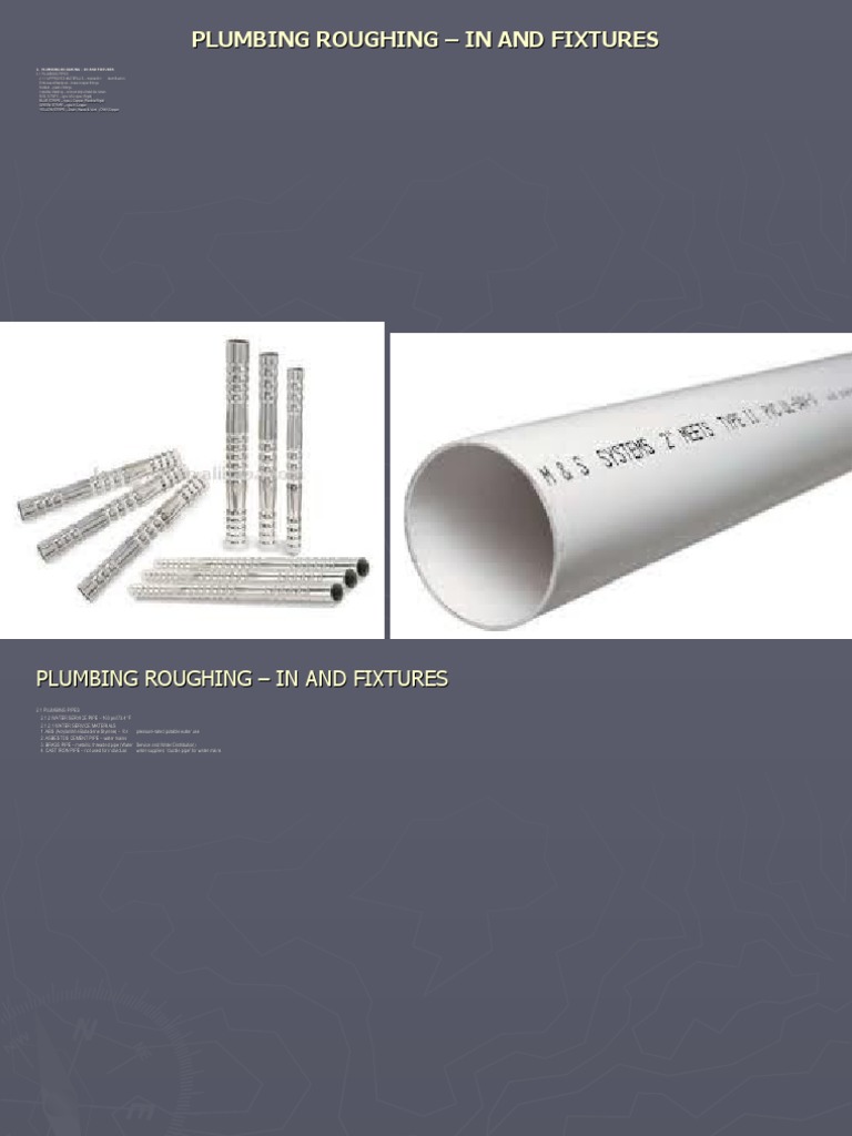1B PPT Plumbing Roughing-In | PDF