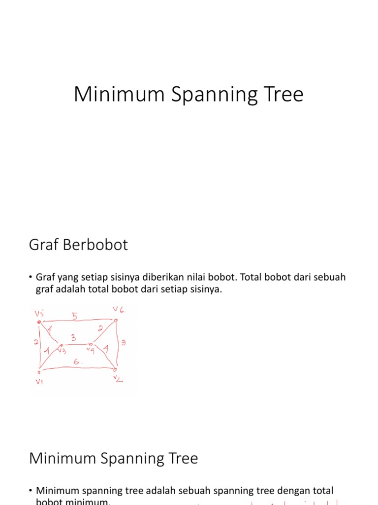 Contoh Soal Minimum Spanning Tree | PDF | Metode & Bahan Ajar