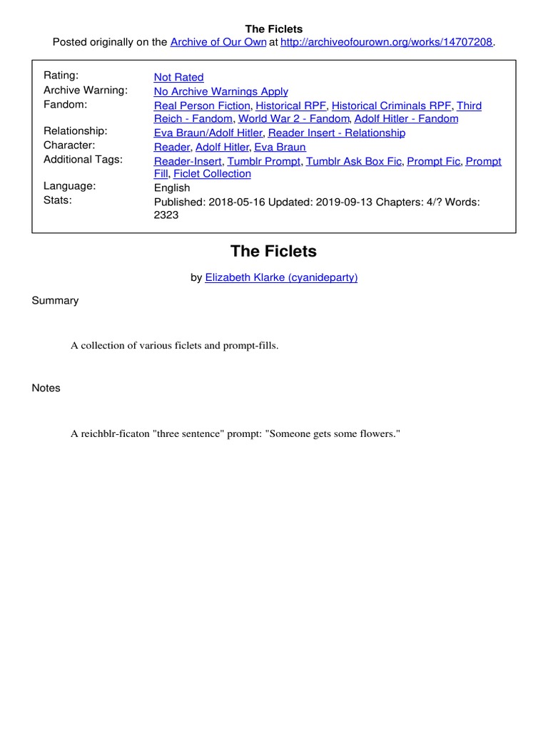 The Ficlets | PDF | Mystery, Thriller & Crime Fiction | Poetry